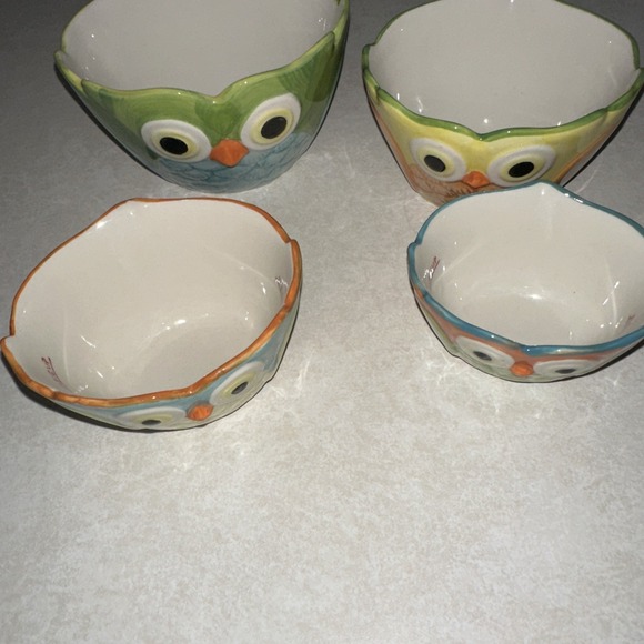 Pier 1 | Kitchen | Pier One Owl Shaped Ceramic Measuring Cups | Poshmark
